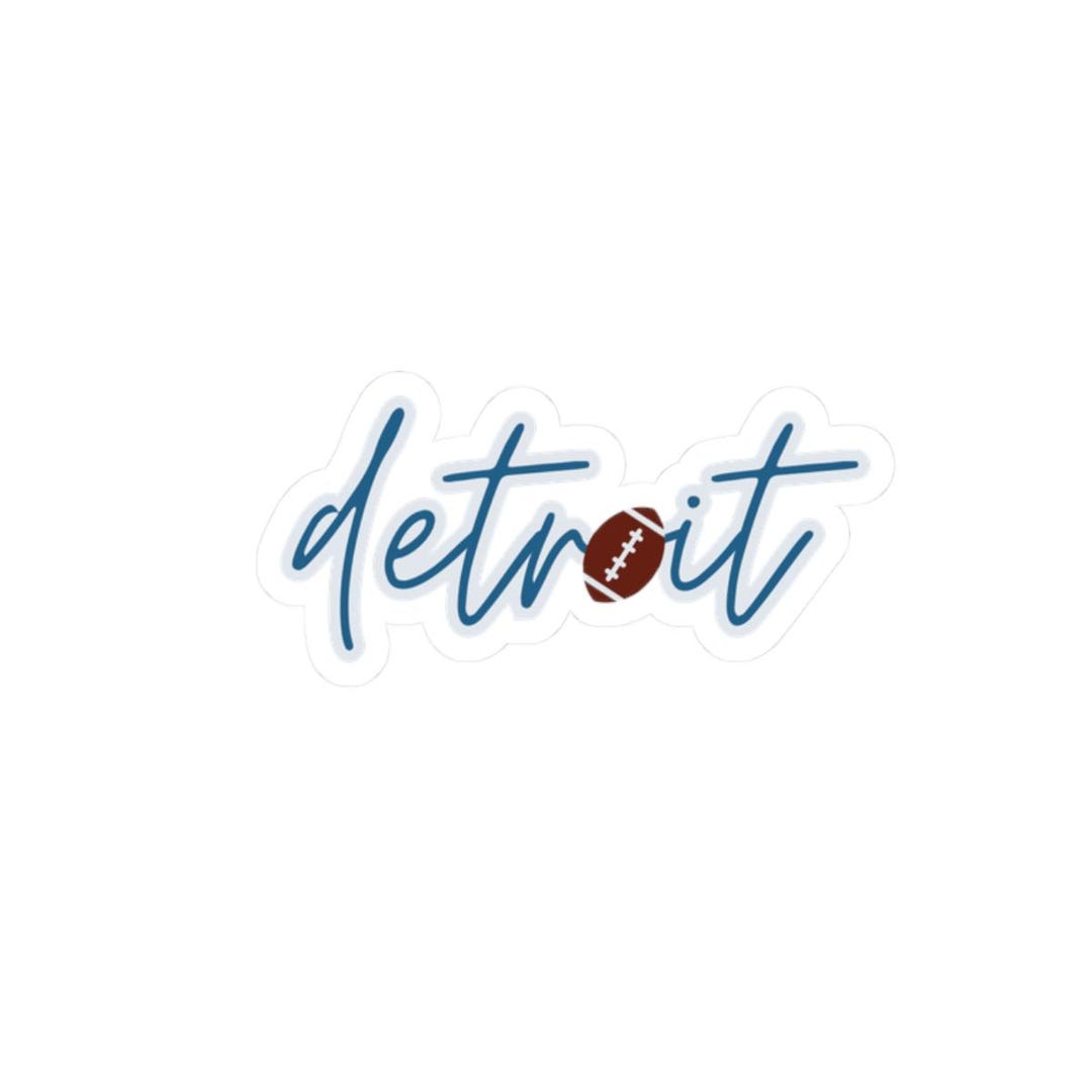 Detroit Football Sticker | Cursive Detroit Design With Football ...