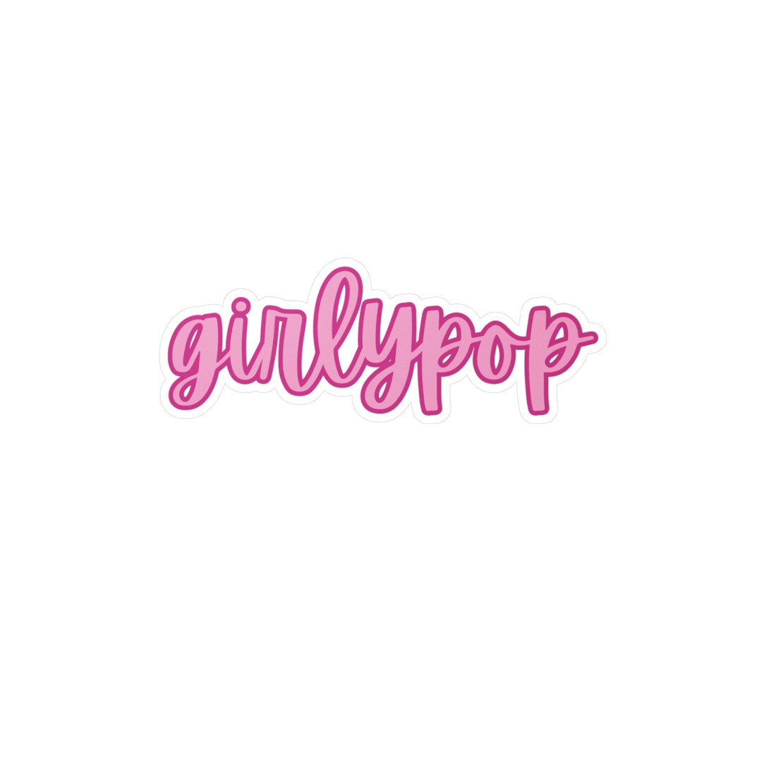 Girlypop Pink Sticker, Cute Pink Decal for Laptops, Water Bottles, and ...