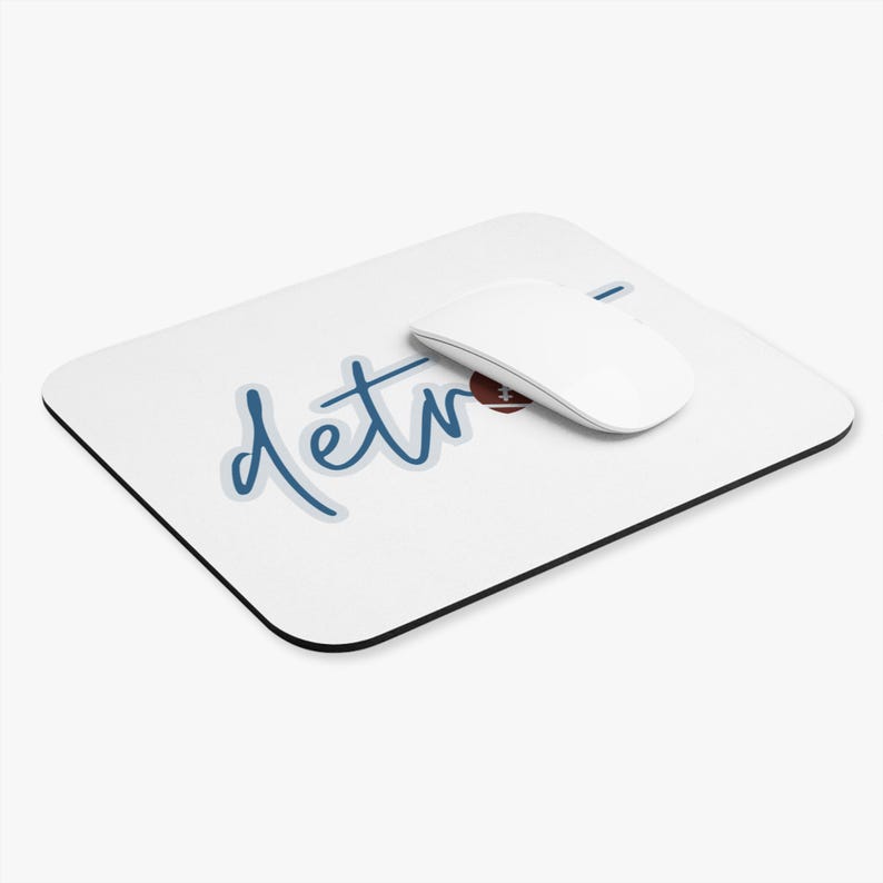 Detroit Football Mouse Pad Cursive Detroit Design With Football Desk ...