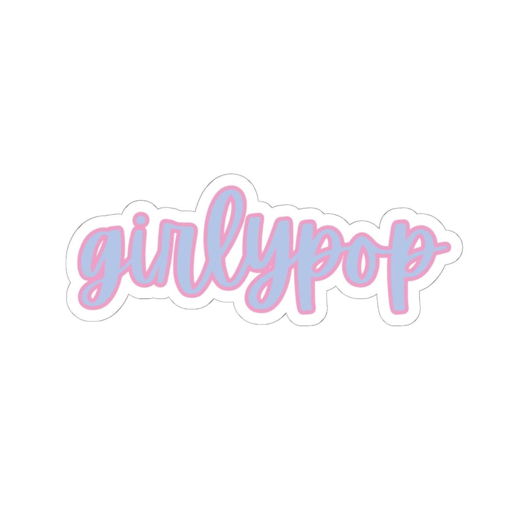 Girlypop Pink and Purple Sticker, Cute Laptop Decals, Fun Phone ...