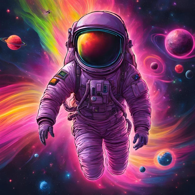 Digital Print, Printable Art, Digital Download, Art, Wall Art, Spaceman ...