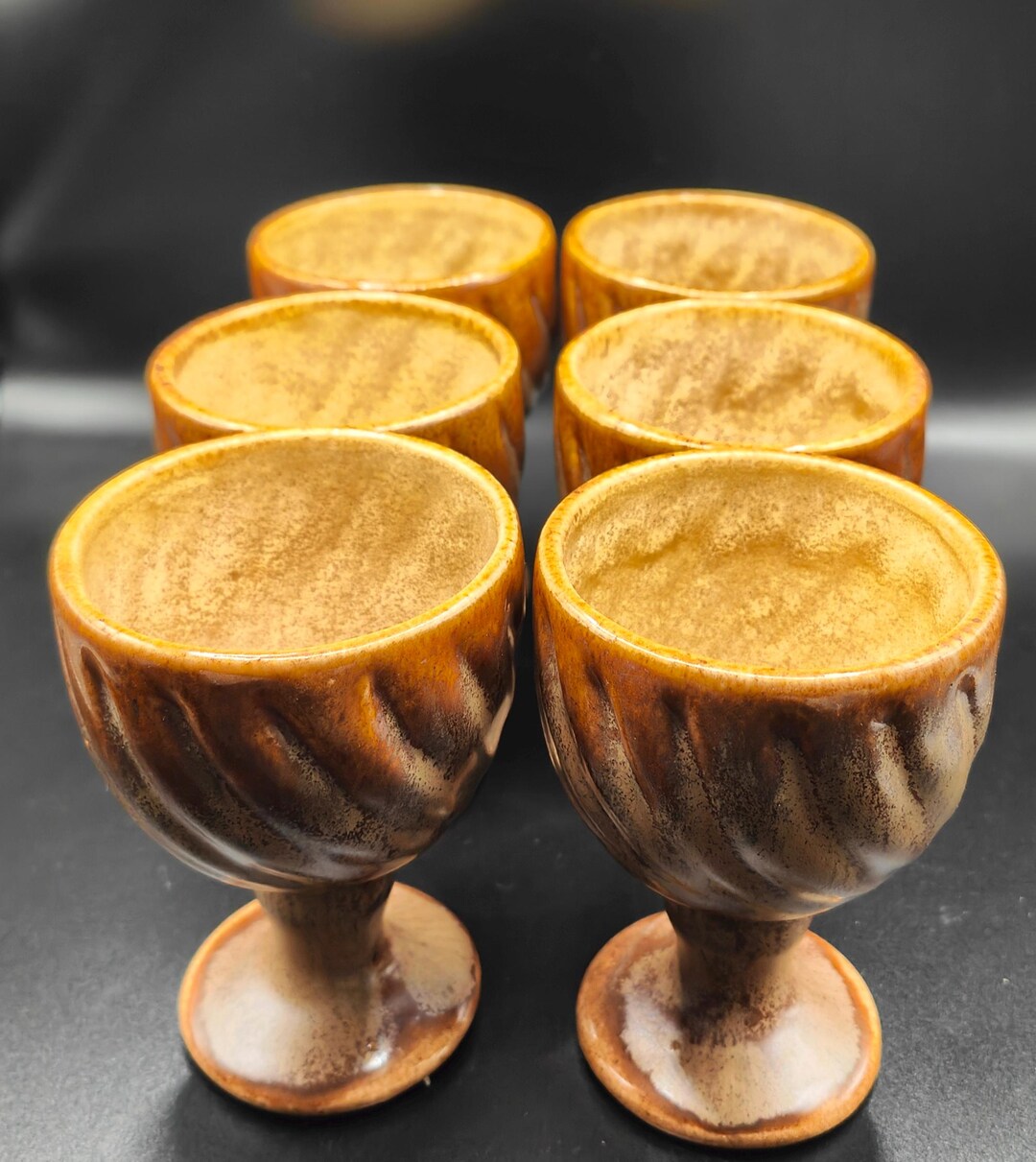Set of 6 Unique Rustic Style Matching Goblets/challis , Aus Studio ...