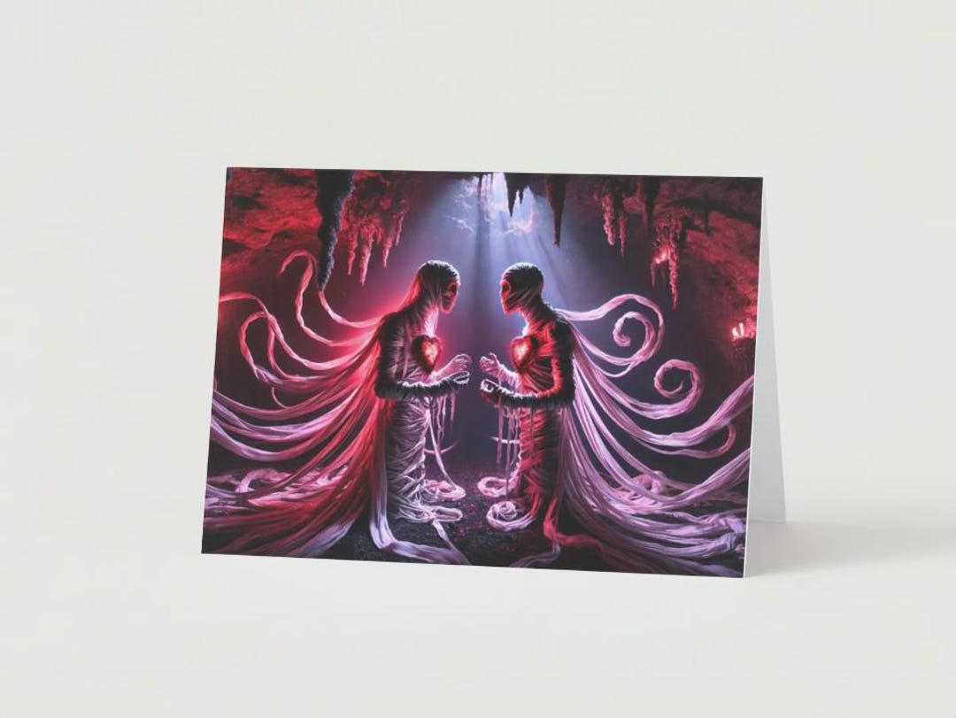 Unraveling Eternity: Mummy Couple Valentine's Day Card - Etsy