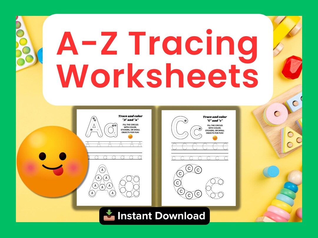 Printable A-Z Letter Tracing Worksheets – Fun Handwriting Practice for ...