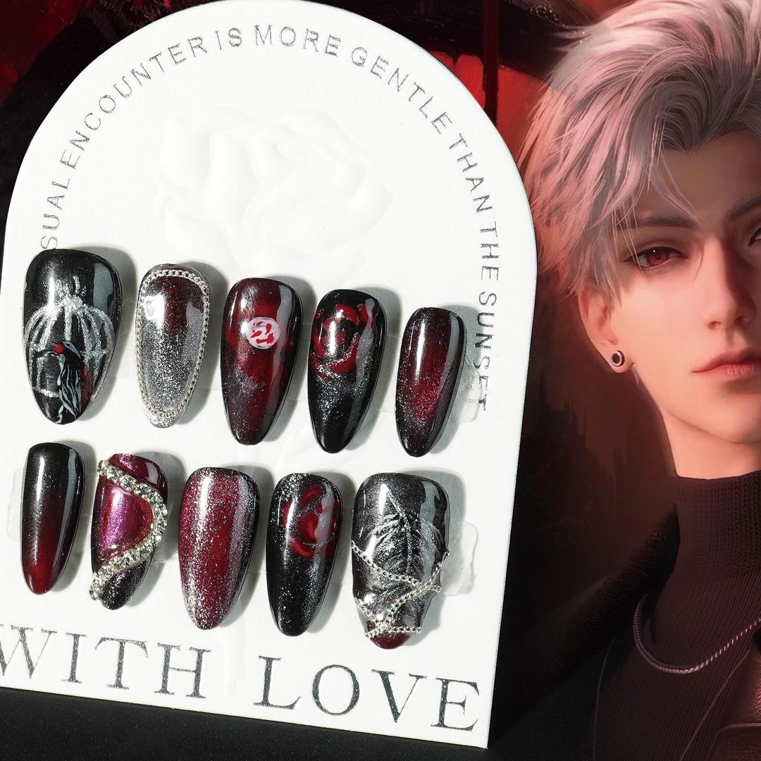 This Nail Art is Inspired Love and Deepspace Incorporate Sylus Themed ...