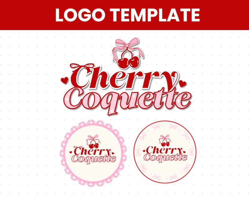 Coquette Logo Template: DIY Customizable Canva Design (digital Download ...