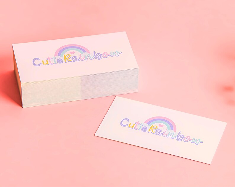 Rainbow Logo Template: DIY Editable Canva Design (digital Download) - Etsy