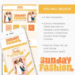 Wix Website Template in Yellow Theme, Colorful Website Design, Website ...