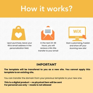 Wix Website Template in Yellow Theme, Colorful Website Design, Website ...