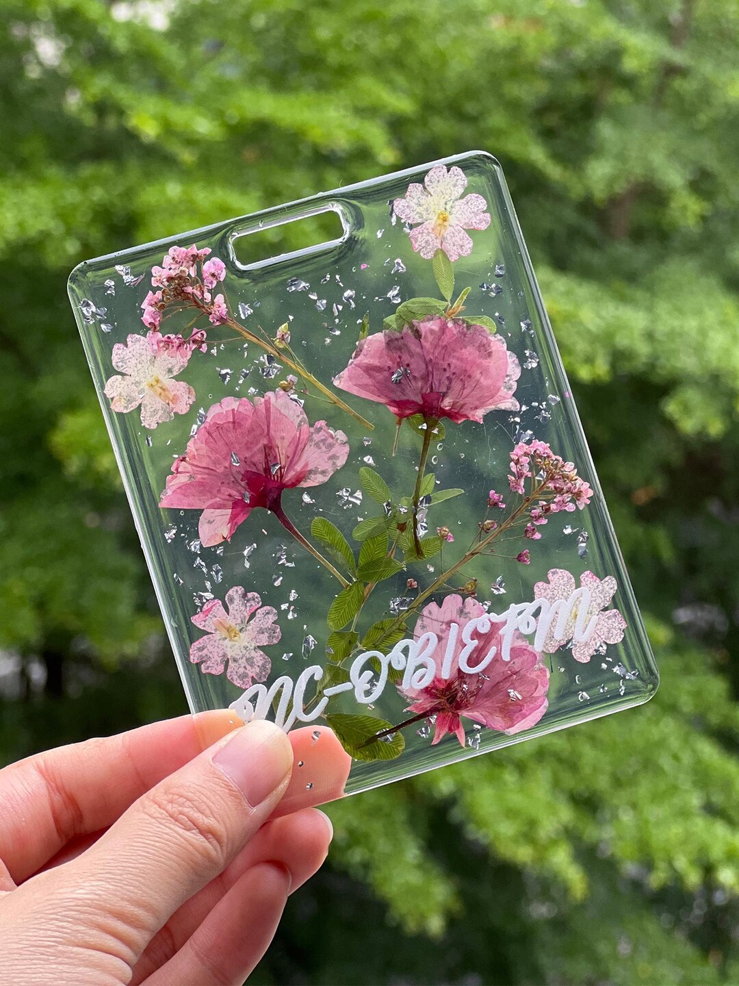 Badge Buddy Custom Dried Pressed Flowers, Real Pressed Flower Gift for ...