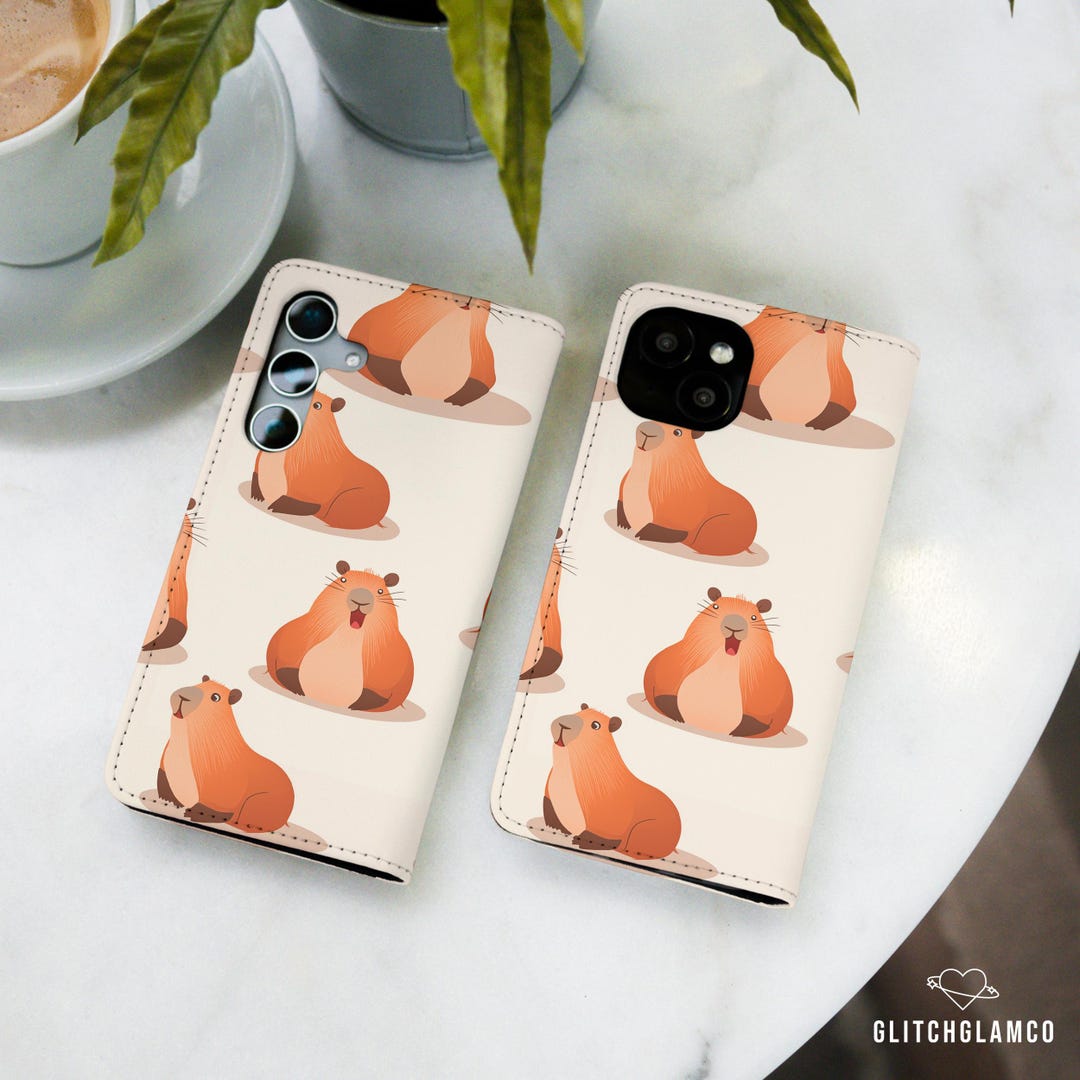 Capybara Wallet Case for iPhone 15 Pro Max 16 Plus 14 13 12 Xr 8 SE ...