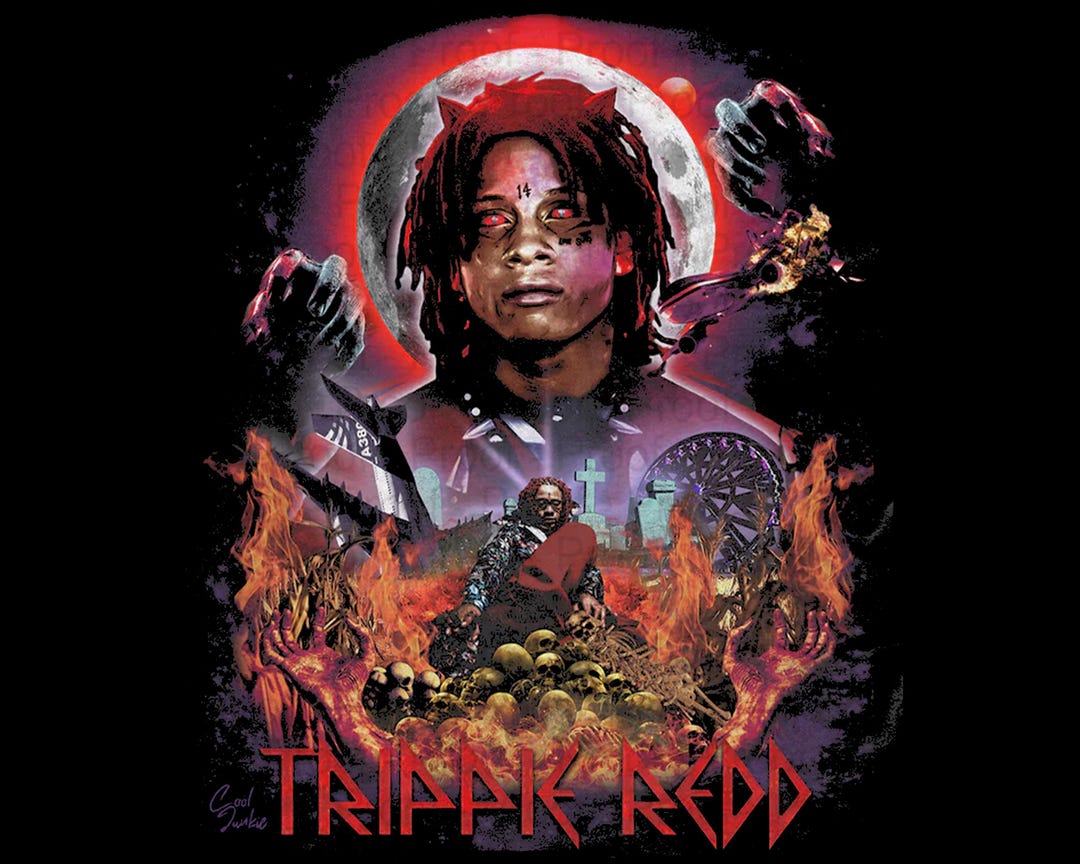 Trippie Halftone T Shirt Design PNG Instant Download 300 Dpi Only Black ...