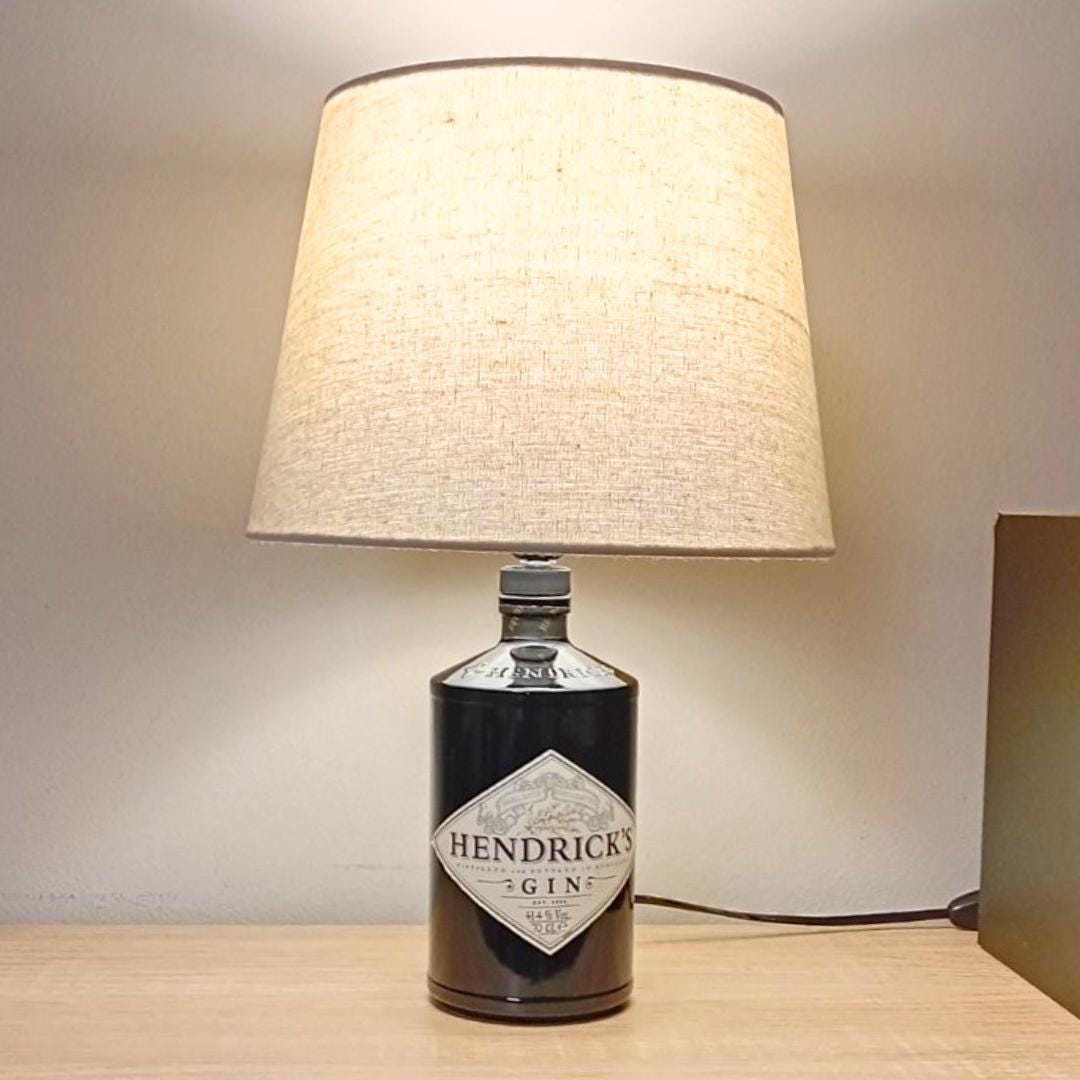 Gin Bottle Lamp Upcycled & Unique for Gin Lovers - Etsy