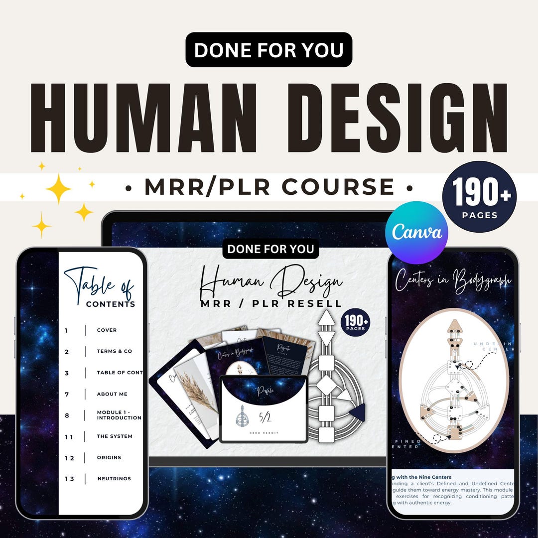 Human Design Course Done for You DFY Course Human Design for Readers ...