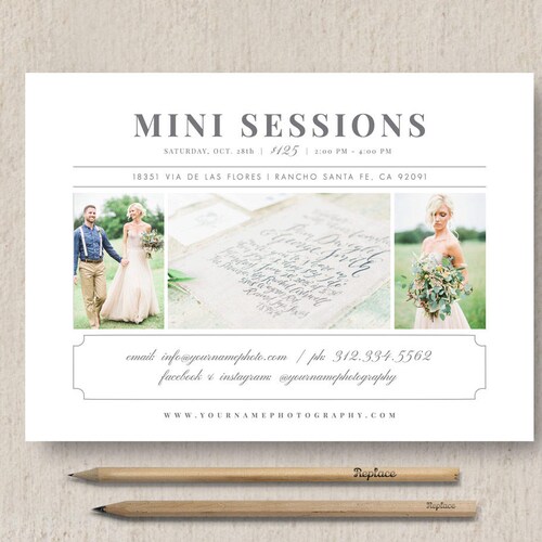 Mini Session Template Photography Flyer Template Photography | Etsy