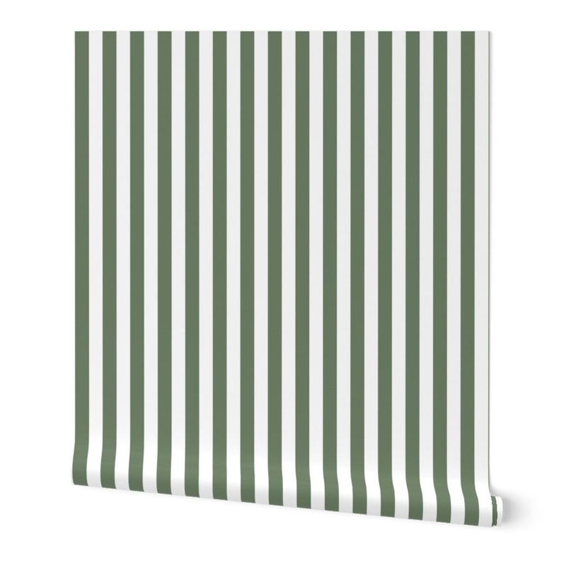 Green Striped Wallpaper - Etsy