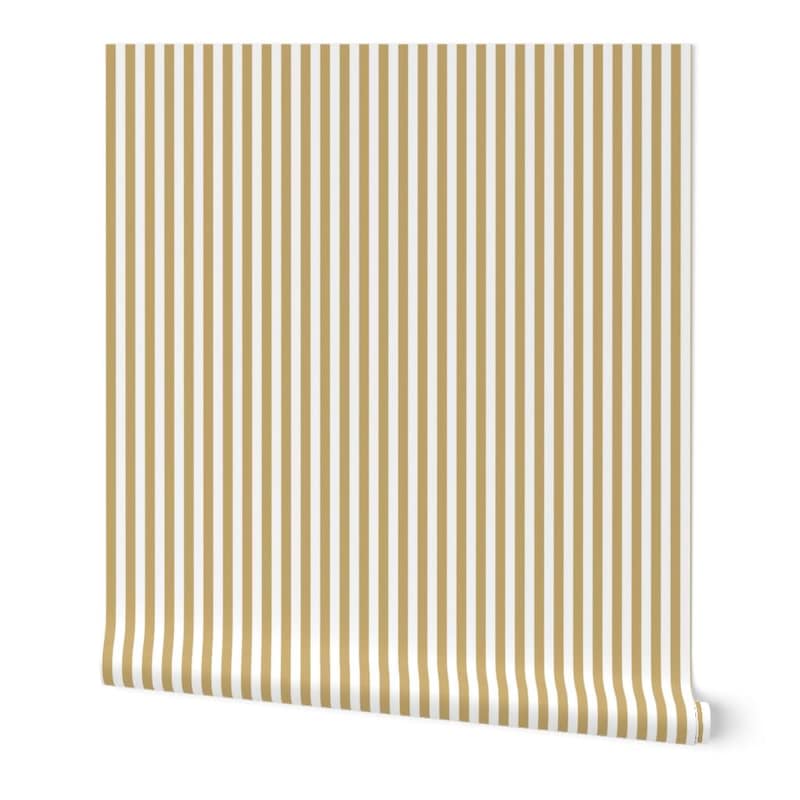 Gold Stripe Wallpaper - Etsy