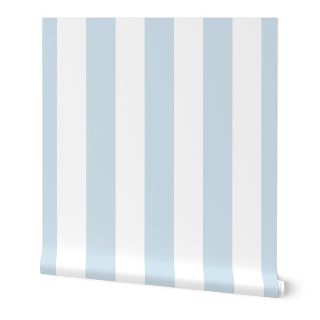 Blue White Striped Wallpaper: Removable, Pre-pasted, Vinyl for Nursery ...