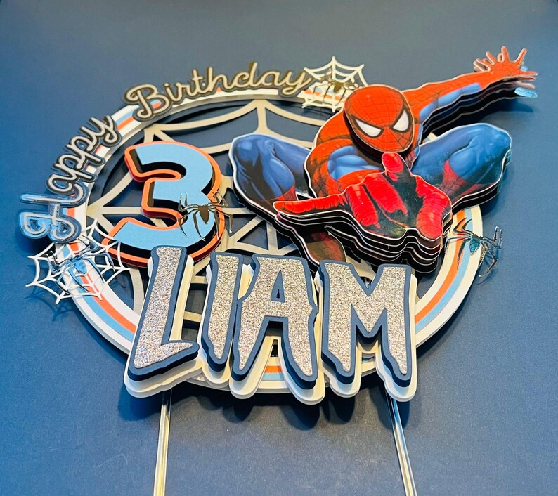 Spiderman Cake Topper. Spiderman Birthday - Etsy