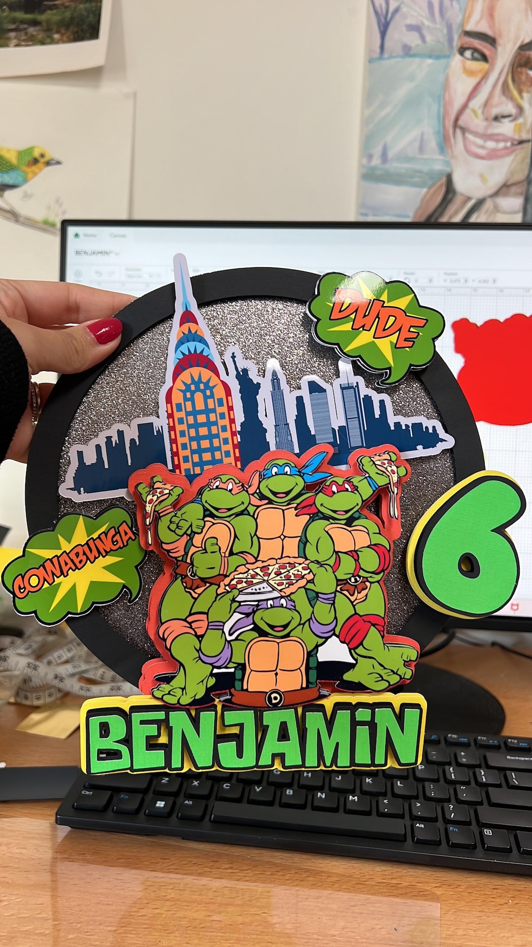 Ninja Turtles Cake Topper - Turtle Cake Topper - Personalized Turtle ...