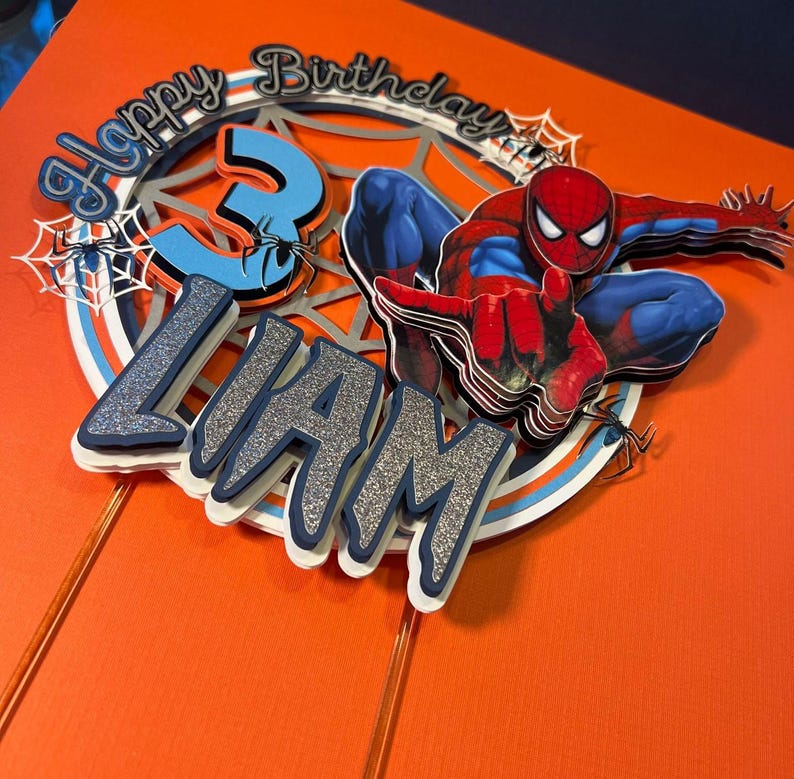 Spiderman Cake Topper. Spiderman Birthday - Etsy