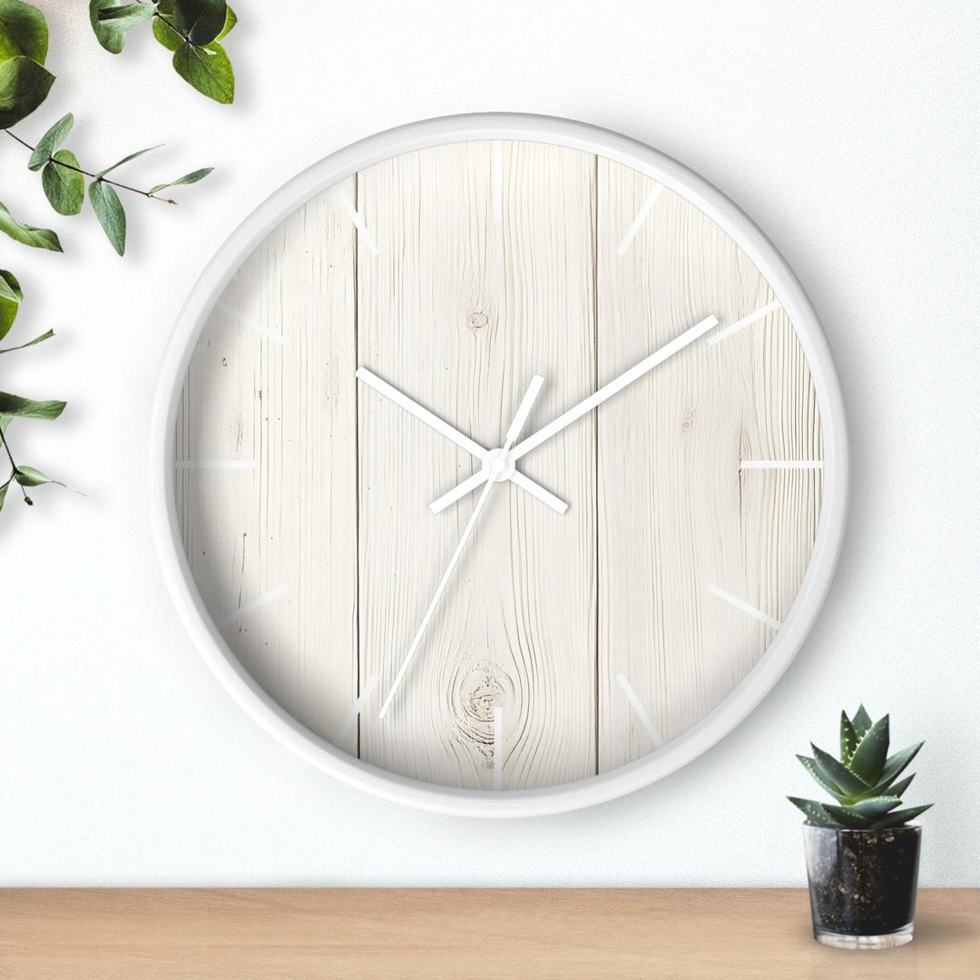 Rustic Wood Wall Clock,farmhouse Wall Clock,natural Wood Wall Clock ...