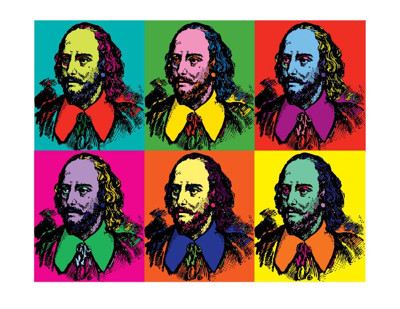 William Shakespeare POP ART Digital Download 6up | Warhol-style Pop Art ...
