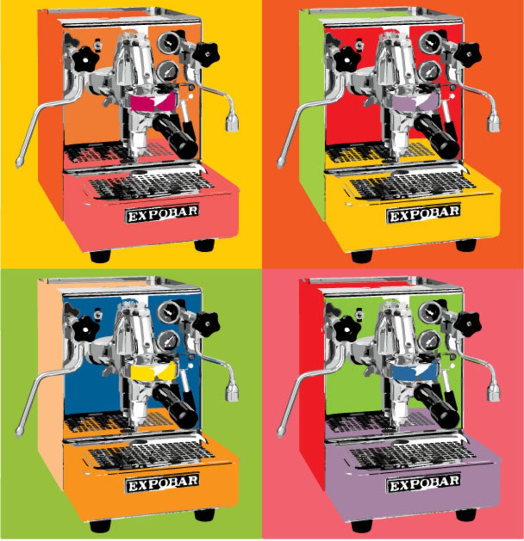 Expobar Espresso Machine POP ART Digital Download 4up | Warhol-style ...