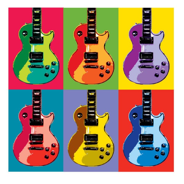 Guitar Pop Art - Etsy