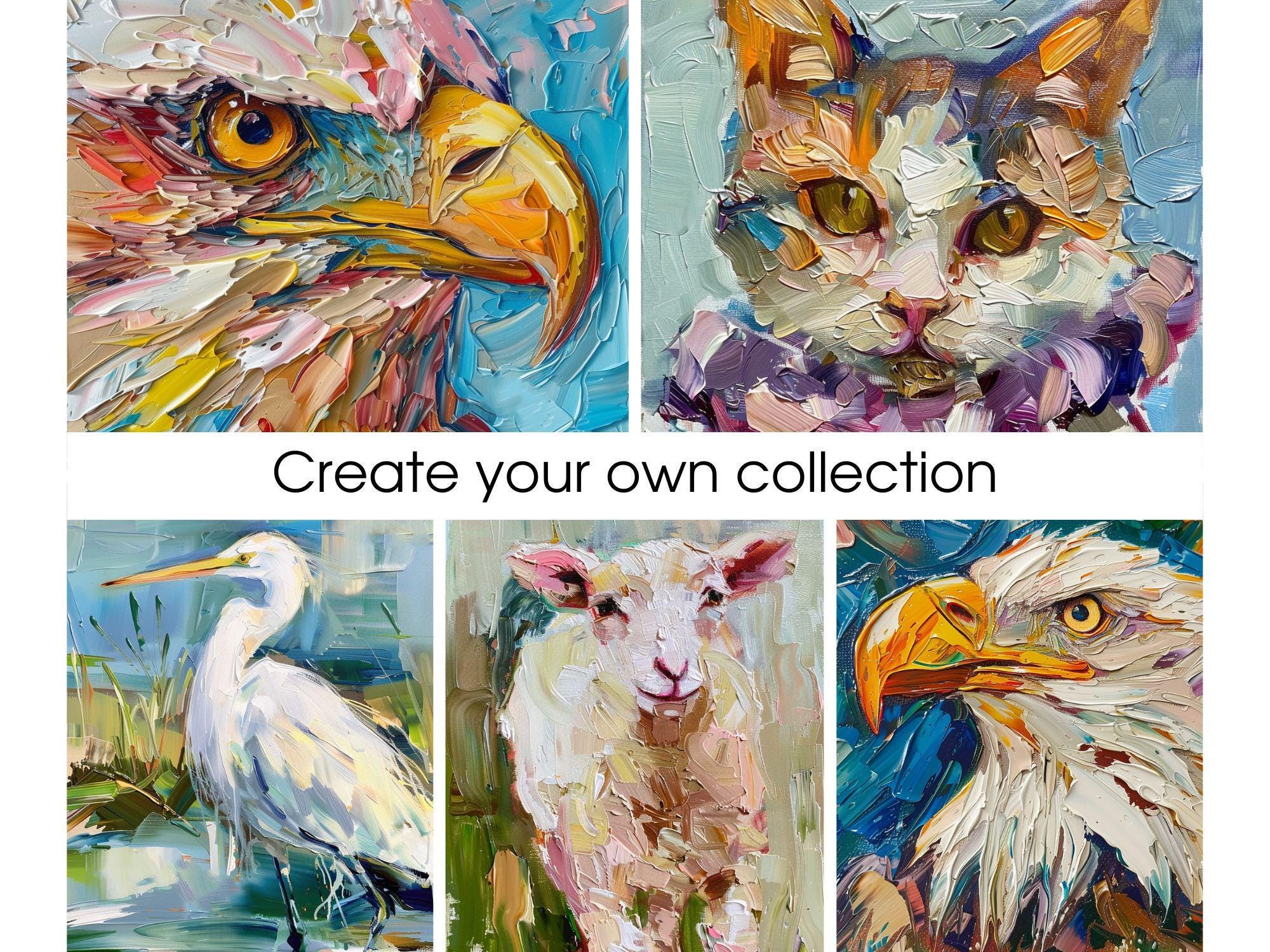 Bald Eagle Painting Bird Impasto Original Art Wild Animals Wall Art ...