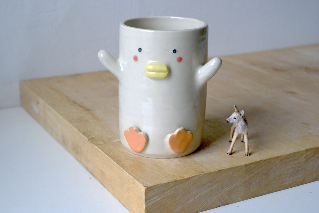 Ceramic Duck Vase Glazed in Simply Clay - Etsy