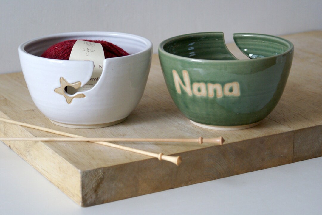 Personalised With Your Name Star Motif Knitting Yarn Bowl - Etsy
