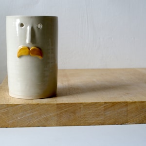Ginger Moustache Ceramic Pottery Vase Glazed in Simply Clay - Etsy