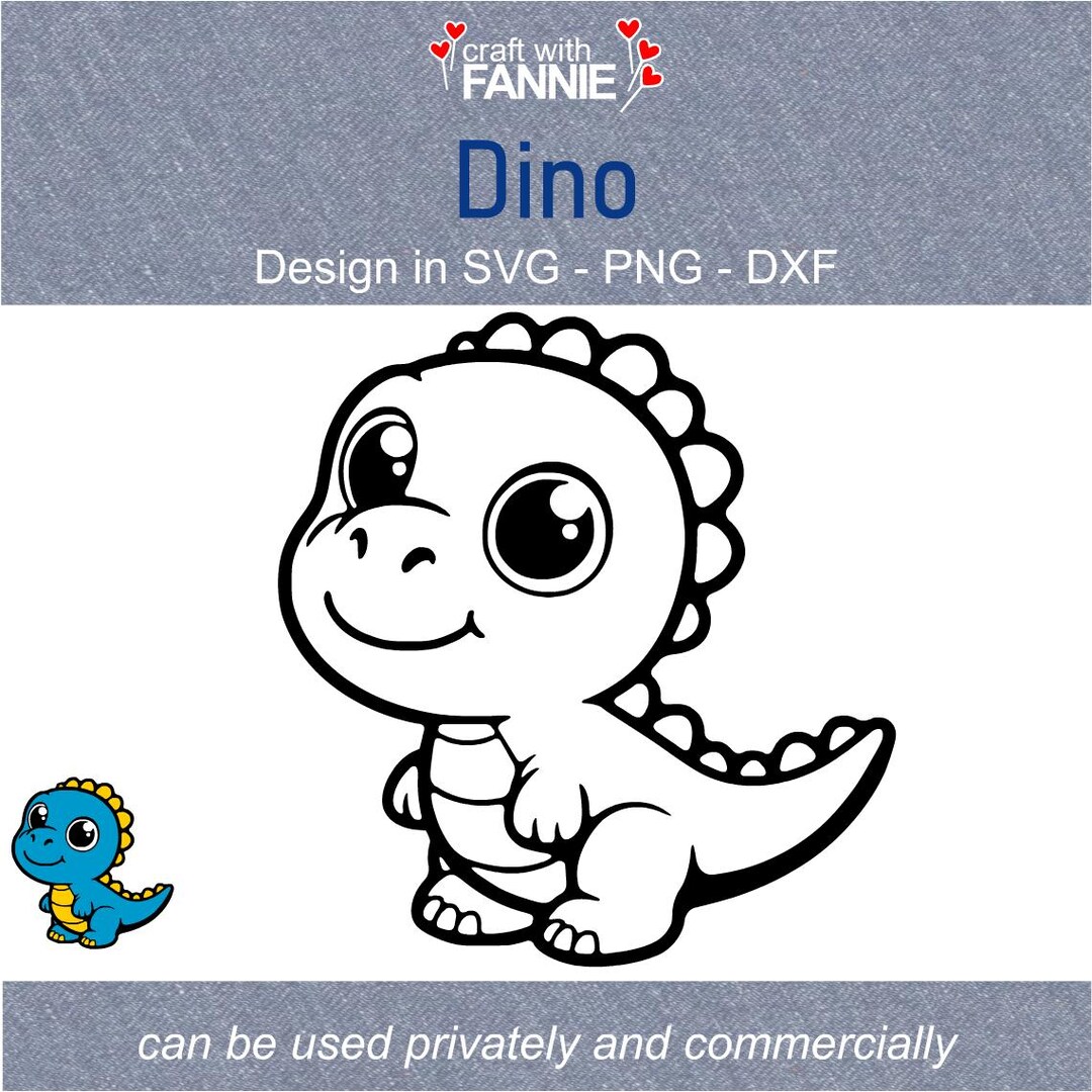 Dino Plotter File Cutting File - SVG, PNG, DXF - for Laser and Plotter ...