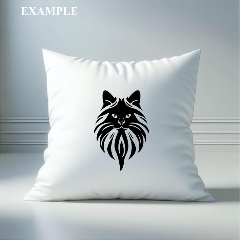 Cat Head Plotter File Cutting File - SVG, PNG, DXF - for Laser and ...