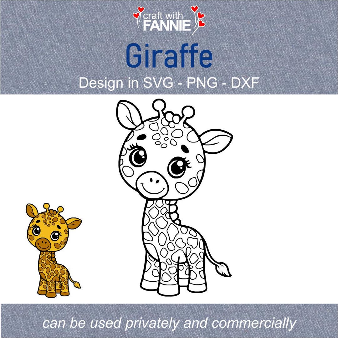 Giraffe Plotter File Cutting File - SVG, PNG, DXF - for Laser and Plotter - Commercially Usable ...