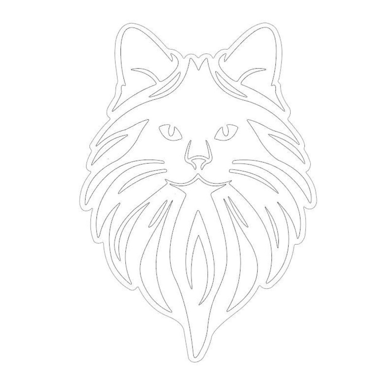 Cat Head Plotter File Cutting File - SVG, PNG, DXF - for Laser and ...
