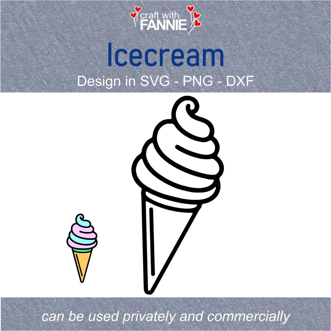 Ice Cream Plotter File Cutting File - SVG, PNG, DXF - for Laser and ...