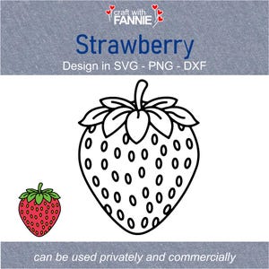 Strawberry Plotter File Cutting File - SVG, PNG, DXF - for Laser and ...