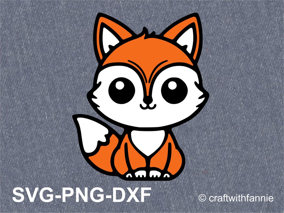 Fox Plotter File Cutting File SVG, PNG, DXF for Stickers, Flex Printing ...