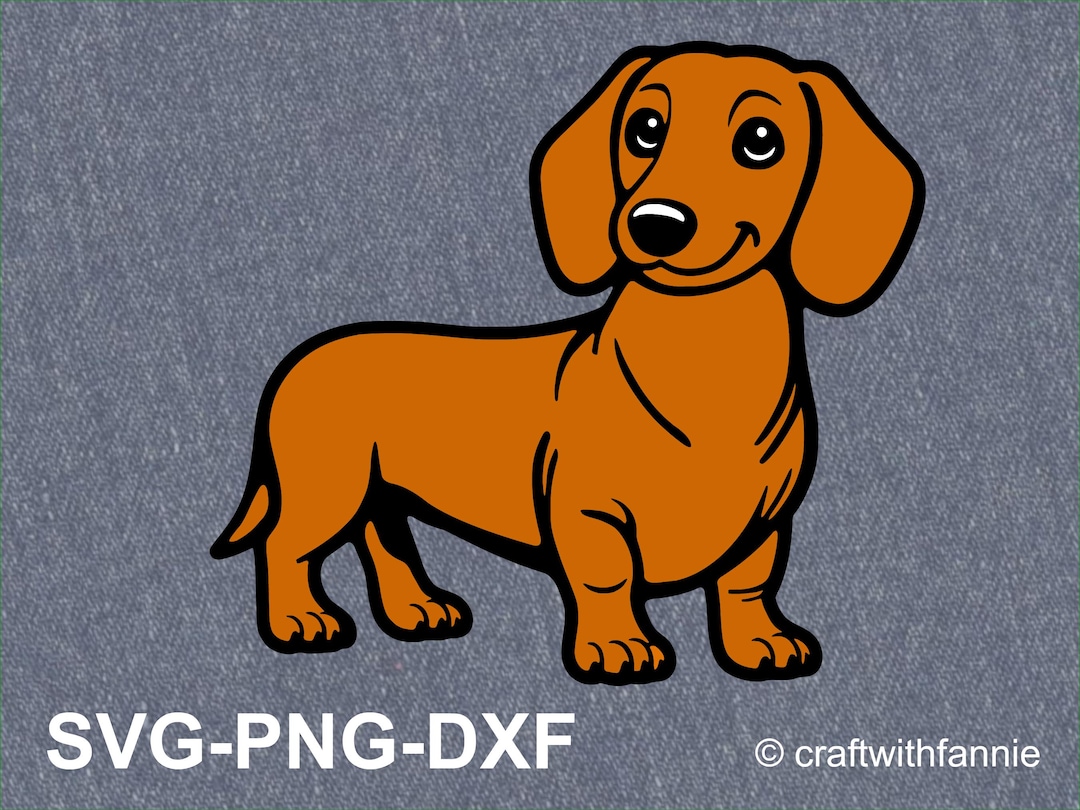 Dackel Plotterdatei SVG, PNG, DXF Cricut, Silhouette und Laser - Etsy.de