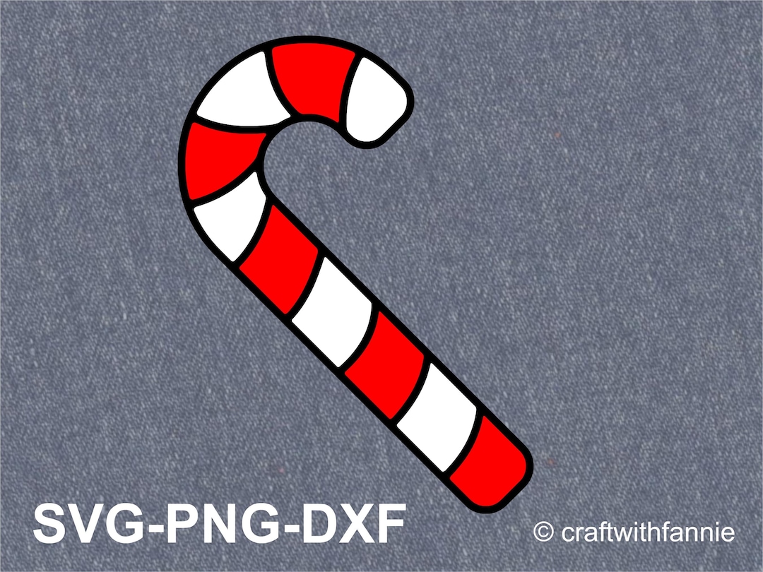 Candy Cane Plotter File Cutting File SVG, PNG, DXF Cricut, Silhouette ...
