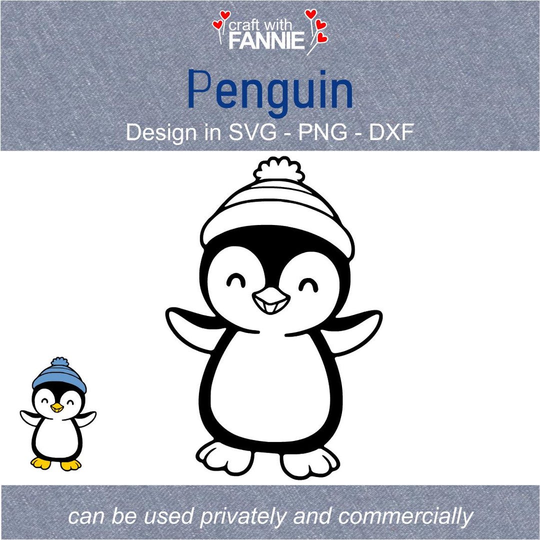 Penguin Plotter File Cutting File - SVG, PNG, DXF - for Laser and ...