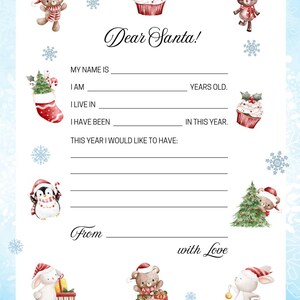 Santa Letter, Carta Para Santa, Santa Claus, Papa Noel - Etsy