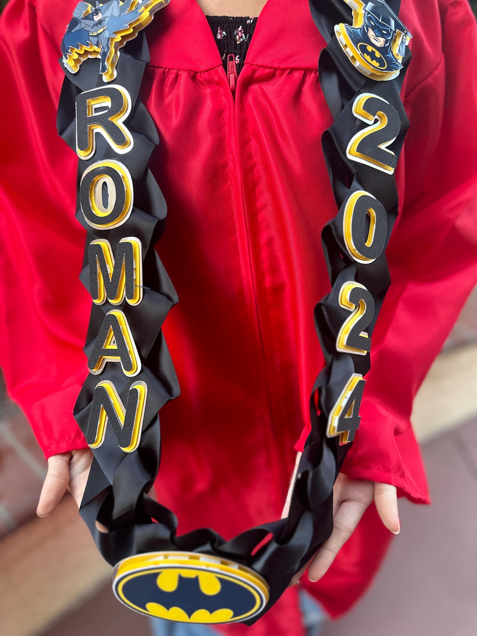 Personalized Graduation Lei, Satin Ribbon Collar - Etsy