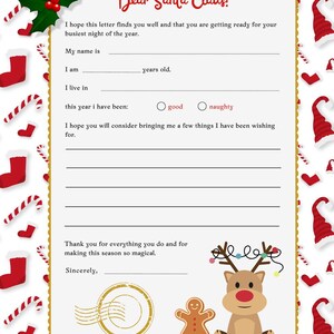 Santa Letter, Carta Para Santa, Santa Claus, Papa Noel - Etsy