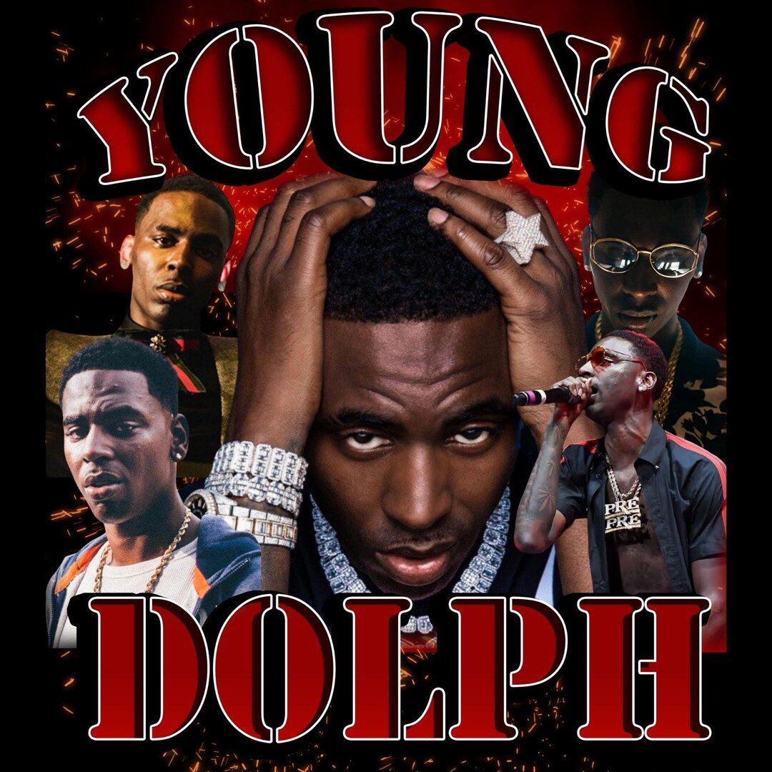 YOUNG DOLPH T Shirt Design. PNG Digital 4500x5100 Px. Football, Retro ...