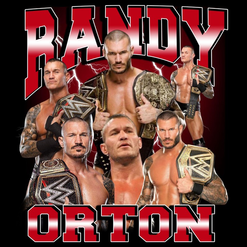 RANDY ORTON T Shirt Design. PNG Digital 4500x5100 Px. Football, Retro ...