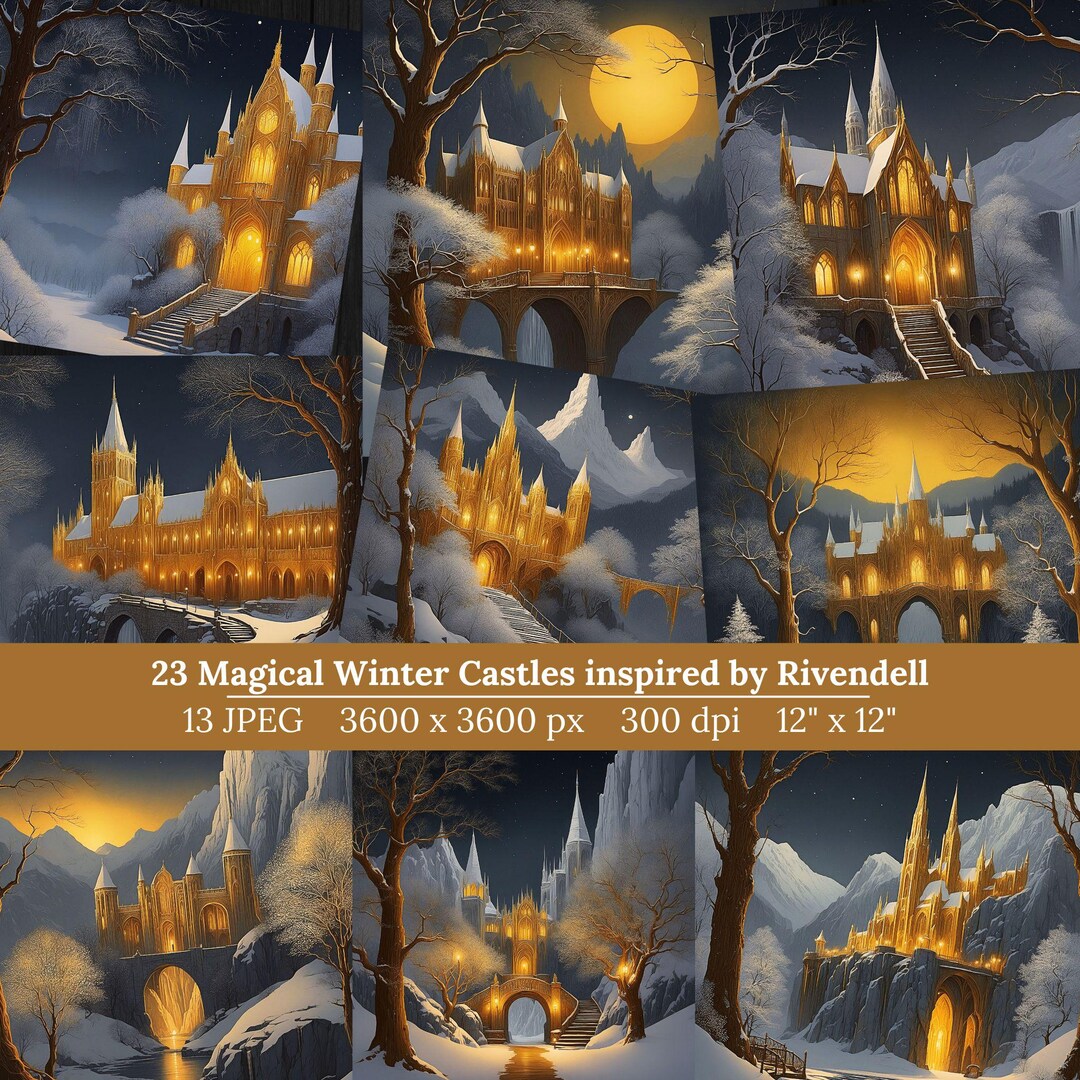 23 Magical Winter Castles | Elven Fantasy Land | Rivendell Style ...