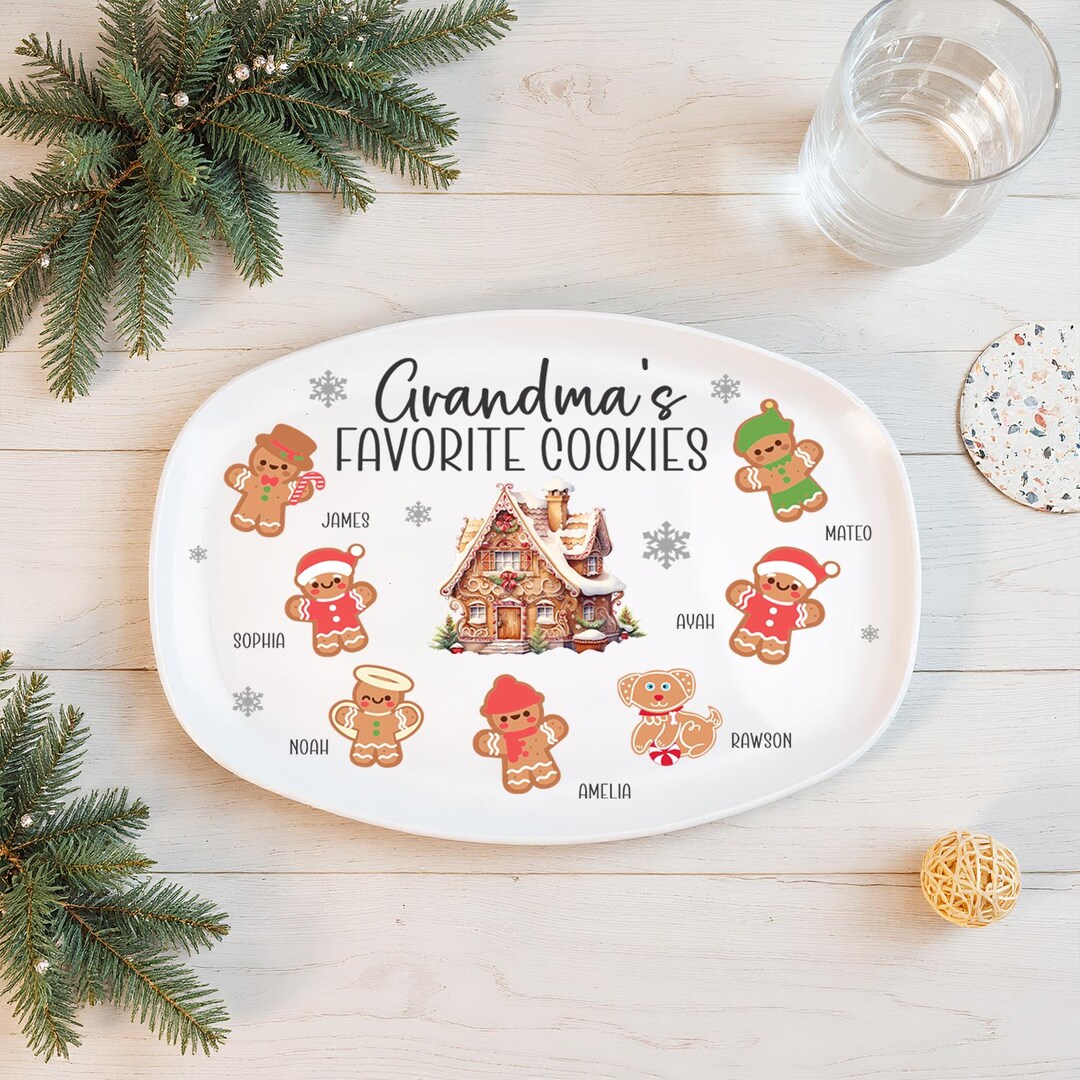 Grandma Gift,grandma's Favorite Cookies Plate,family Platter ...